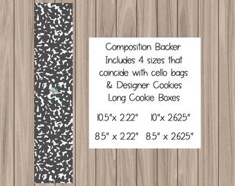 Printable Cookie Card Apple Box Backer 4 Sizes - Etsy