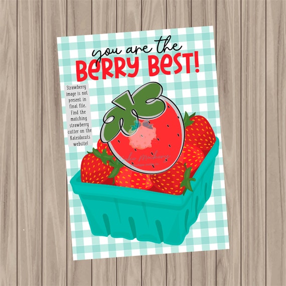 Printable Cookie Card You Are the Berry Best - Etsy