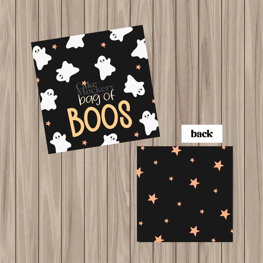 Pre-printed PHYSICAL Tag - Bag of Boos - 2" Square - Etsy