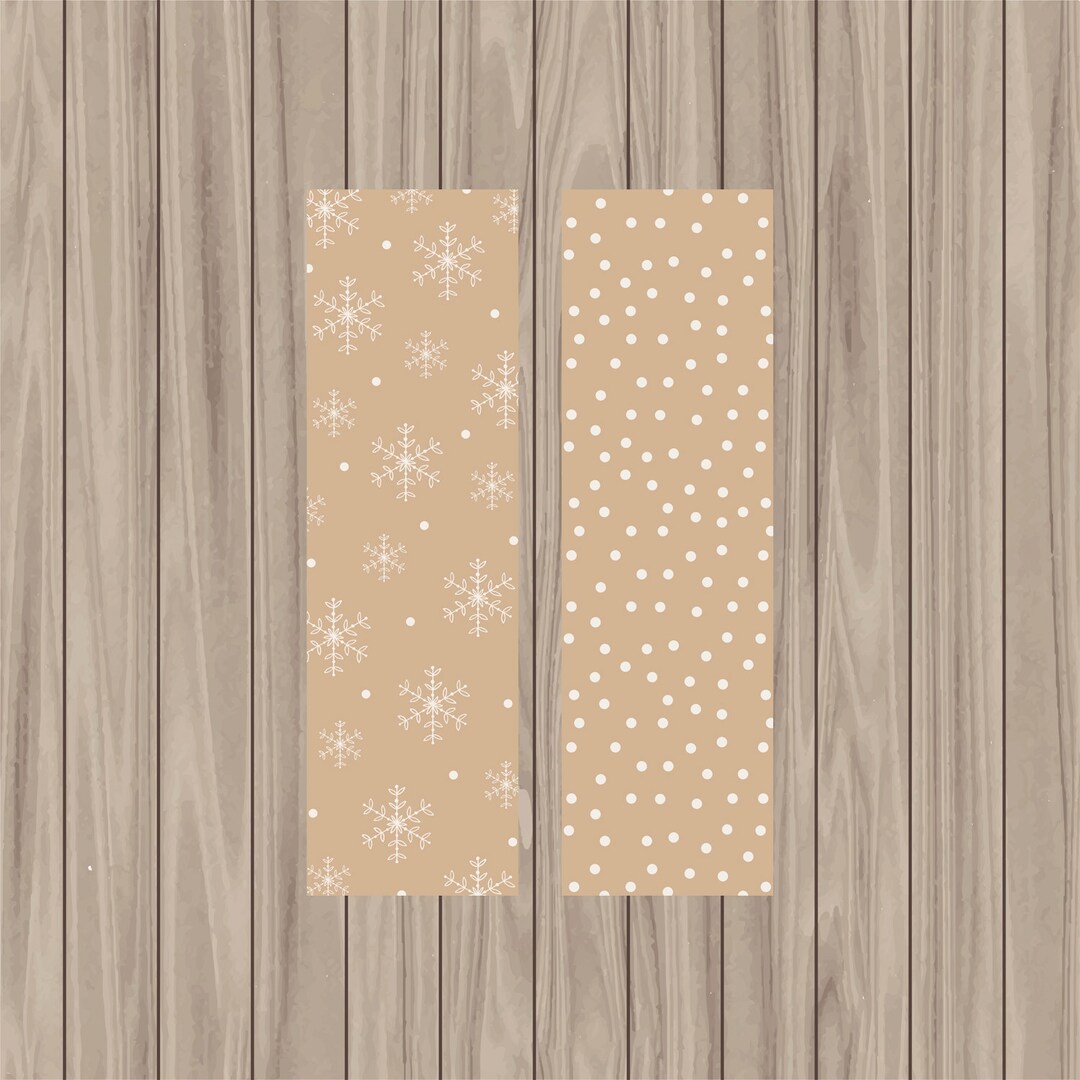 Pre-printed PHYSICAL Reversible Box Backer - Kraft Snowflake/dots - 10 ...