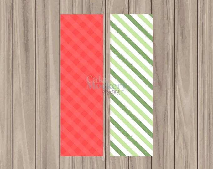 Pre-printed PHYSICAL Reversible Box Backer - Red Gingham/green Stripe ...