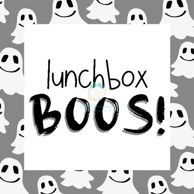 Printable Tag - Lunchbox Boos - 2" Square - Etsy Canada