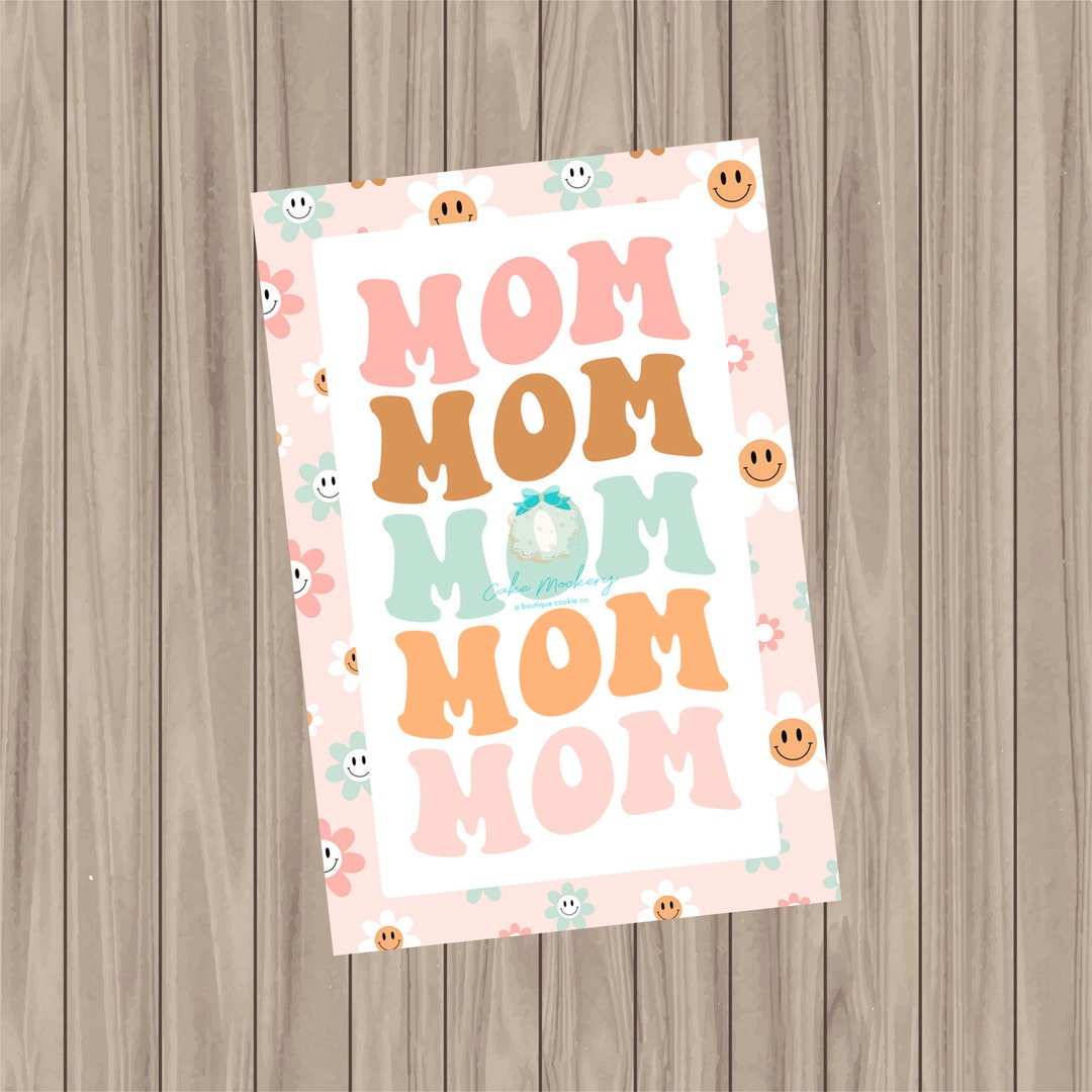 Printable Tag - Groovy MOM- 2"x3" Rectangle Tag - Etsy