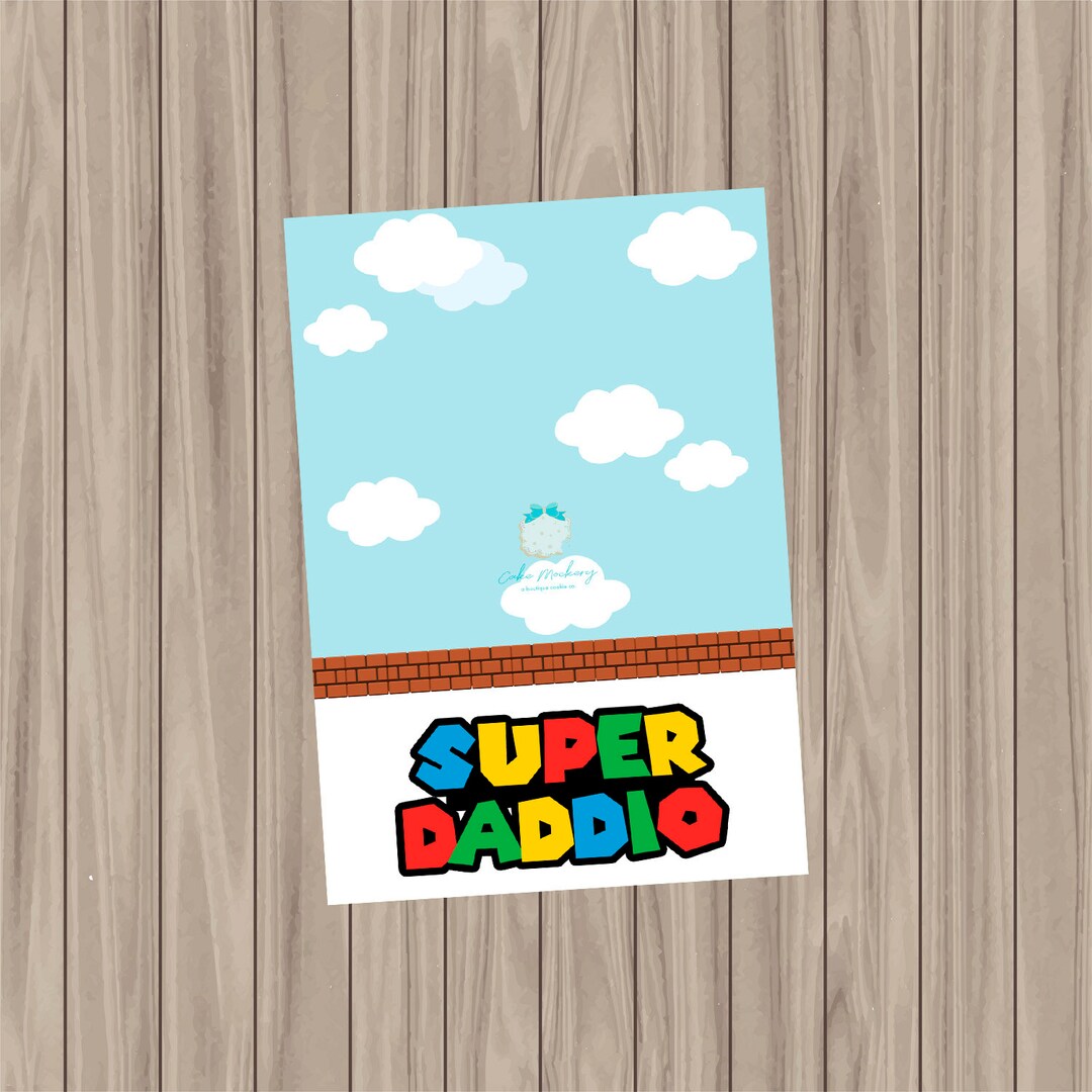 Printable Cookie Card - Super Daddio - 3.5"x5" - Etsy