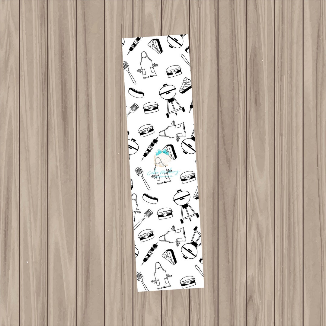 Printable Cookie Card - Grill Doodle Backer - 2 5/8" X 10" - Etsy