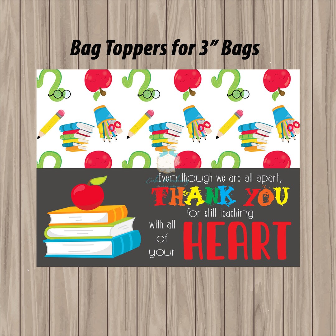 Printable Bag Topper Thank You for Teaching 3 WIDE BAG - Etsy