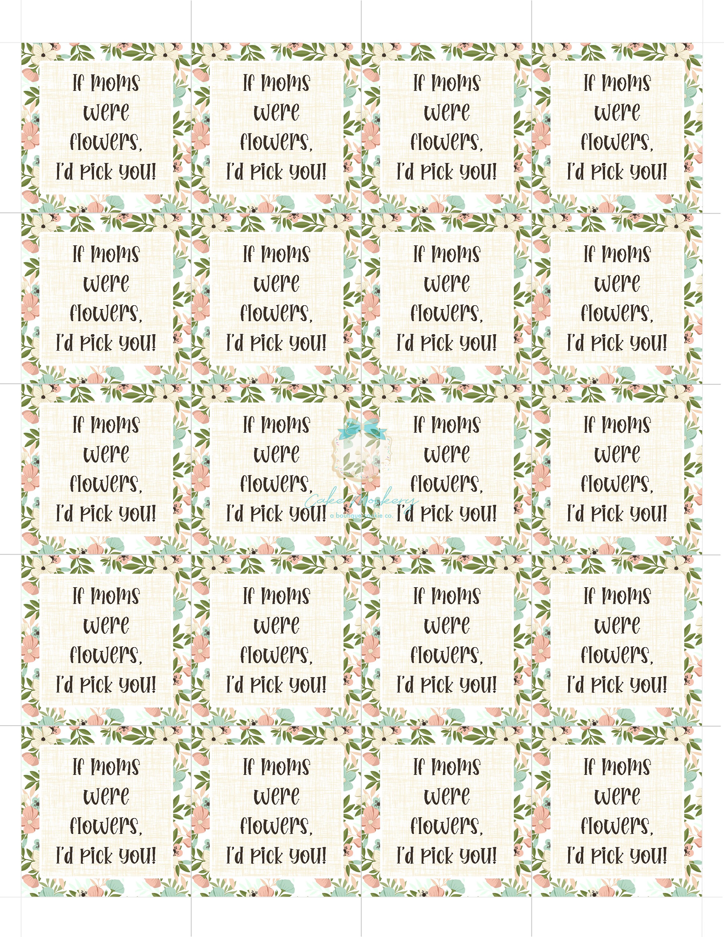 Printable Tag A Mom Wears Many Hats 2 Square - Etsy
