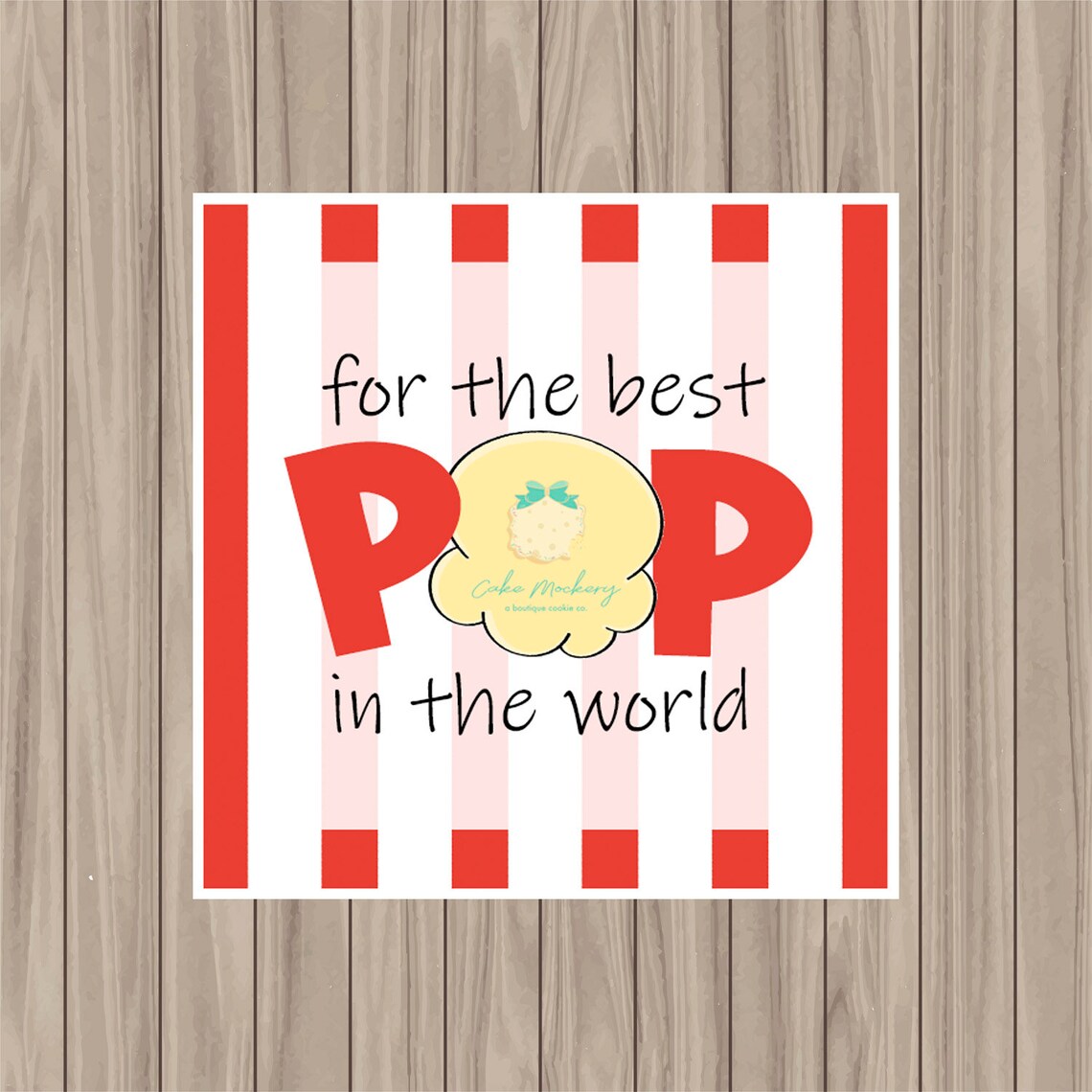 Printable Tag for the BEST POP in the World 2 Square - Etsy