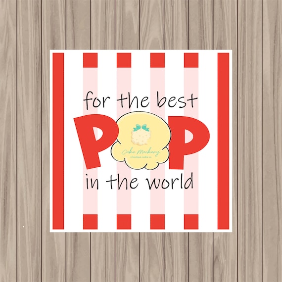 Printable Tag for the BEST POP in the World 2 Square - Etsy