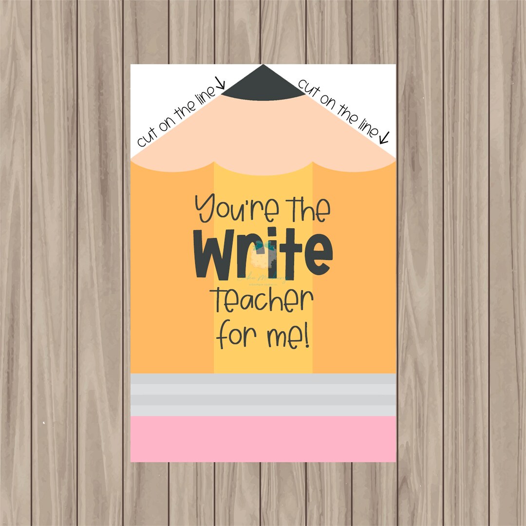 Printable Tag - the WRITE Teacher for Me! - 2"x3" Rectangle Tag - Etsy