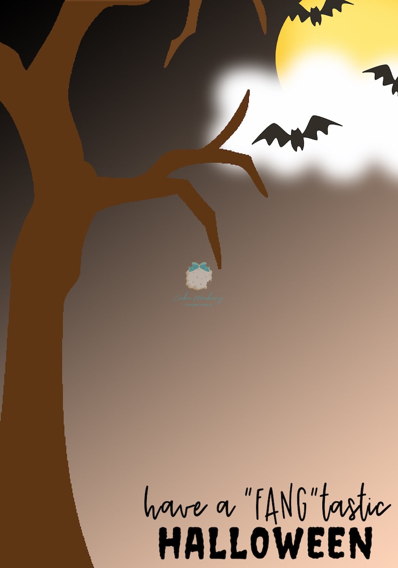 Printable Cookie Card Fangtastic Halloween - Etsy