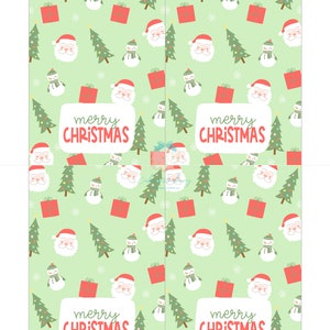 Printable Cookie Card - Merry Christmas - 3.5"x5" - Etsy
