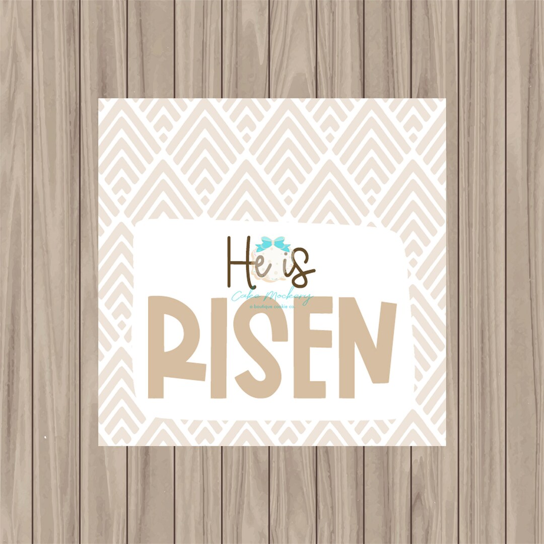 Printable Tag - He is RISEN - 2" Square - Etsy