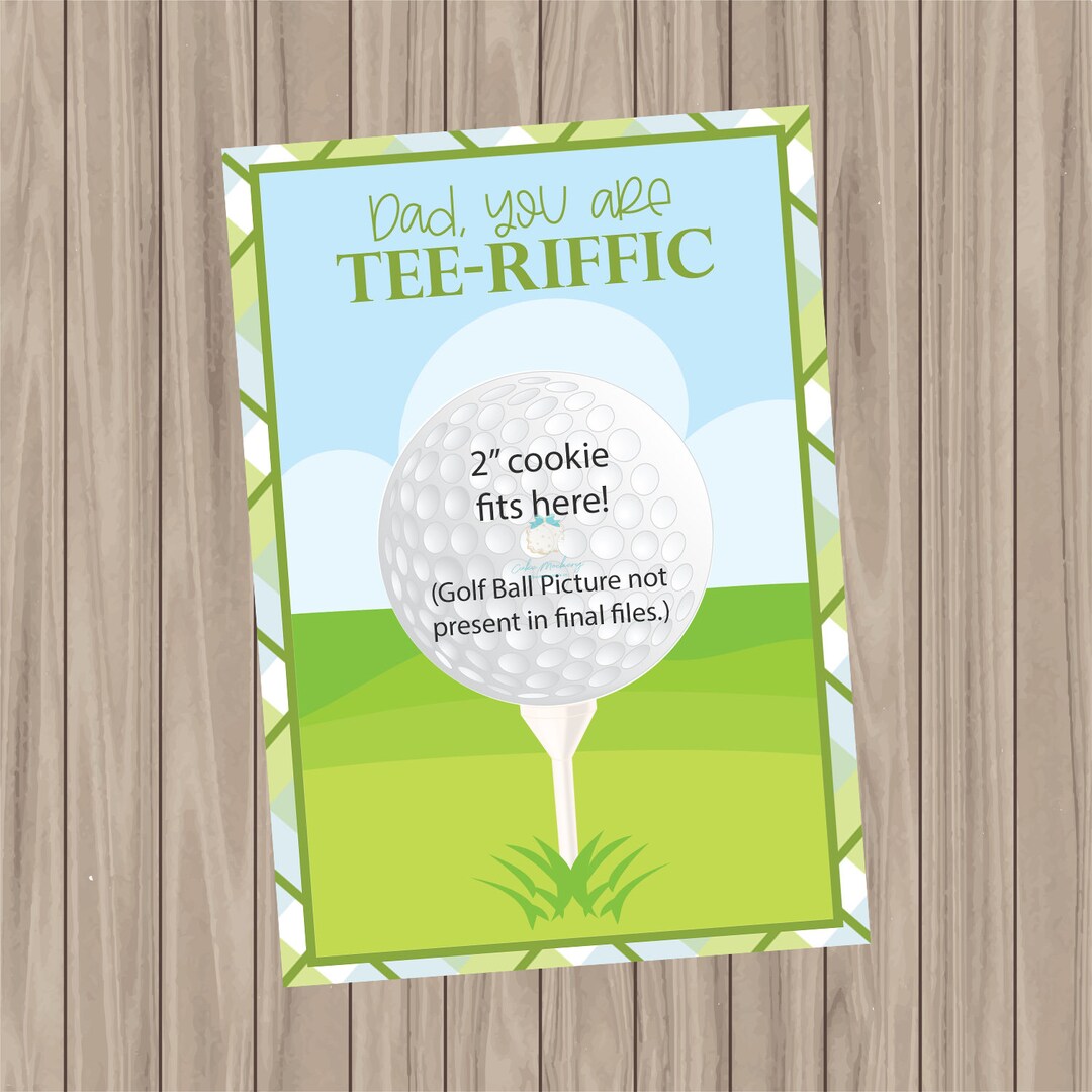 Printable Cookie Card - Dad, You Are TEE-RIFFIC - 3.5"x5" - Etsy