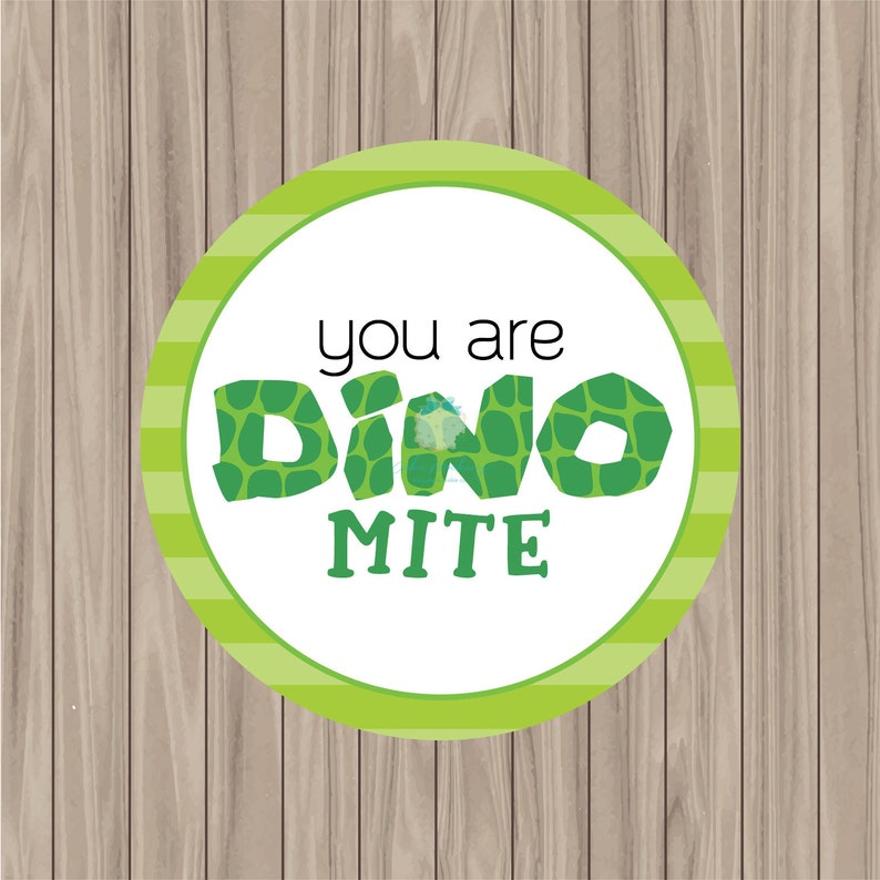Printable Tag You Are Dino-mite 2 Circle - Etsy