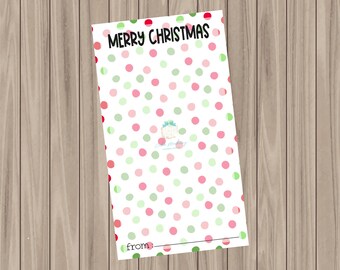 Printable Cookie Card Merry Christmas 3.5x5 - Etsy