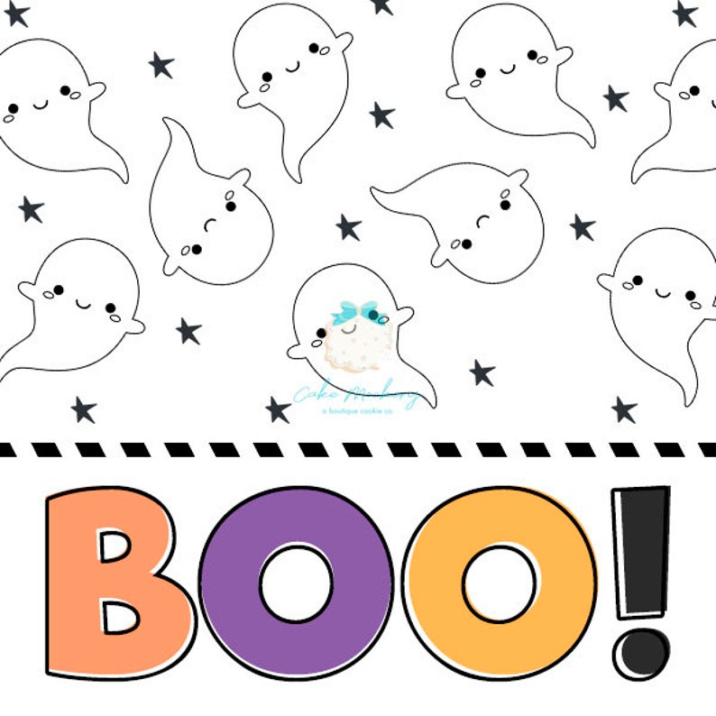 Printable Tag - Boo! - 2" Square - Etsy