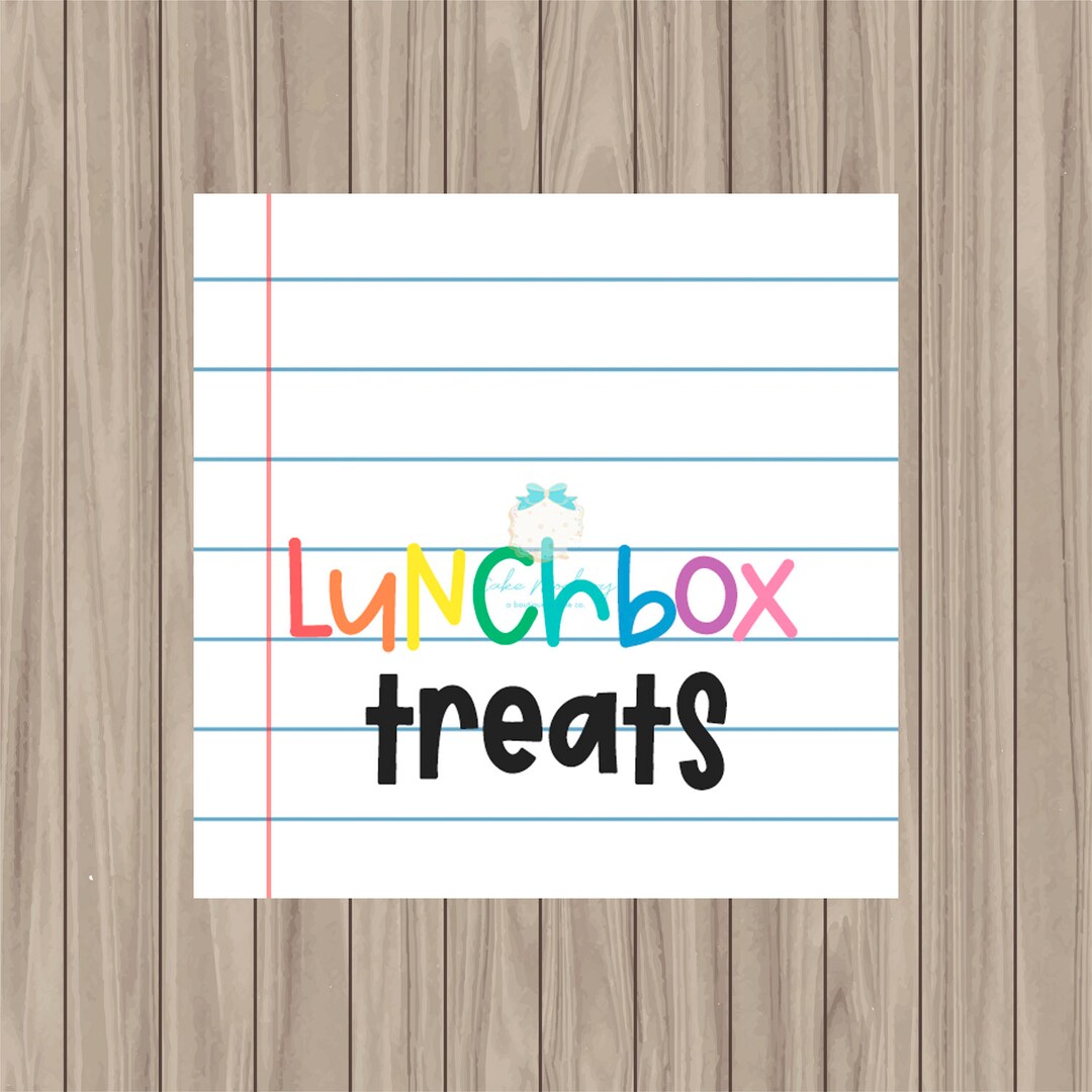 Printable Tag - Lunch Box Treats- 2" Square - Etsy