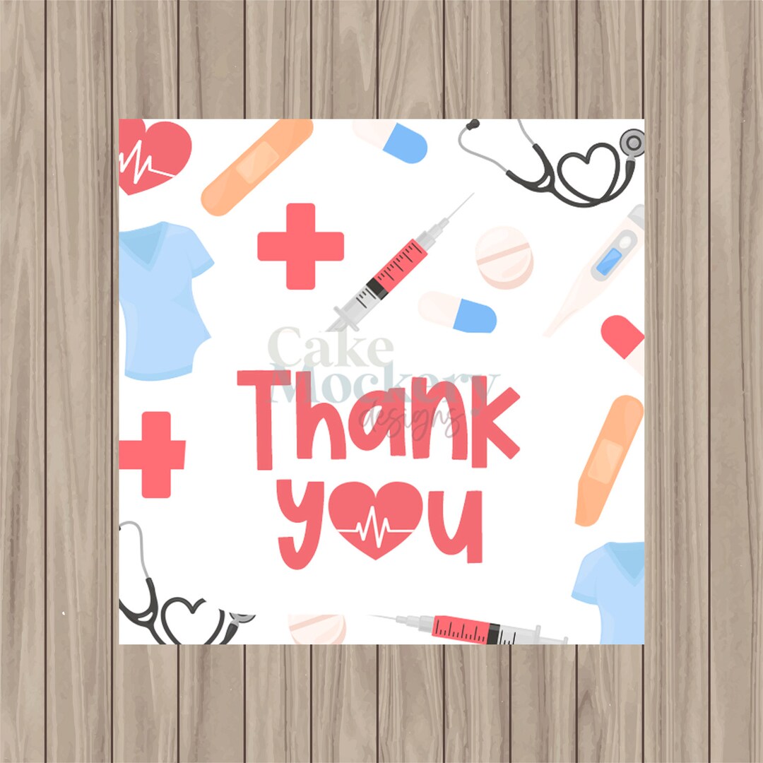 Printable Tag - Thank You - 2" Square - Etsy