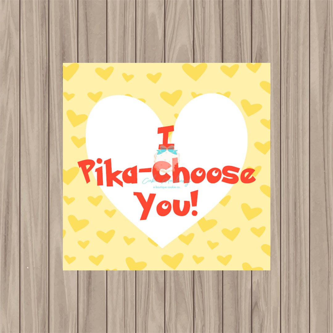 Printable Tag - Pikachoose You - 2" Square - Etsy