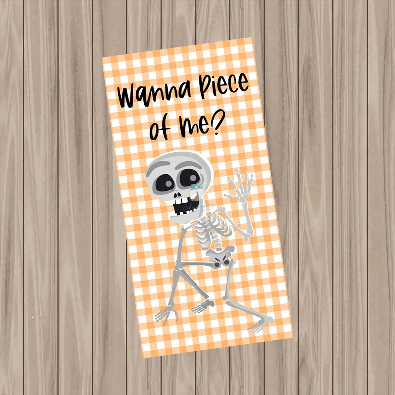 Printable Tag Skeleton Gift Tag 1.5x3 | Etsy
