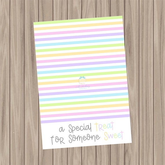 Printable Cookie Card A Treat for someone sweet | Etsy