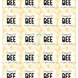 Printable Tag - Happy to BEE in Your Class! - 2" Square - Etsy