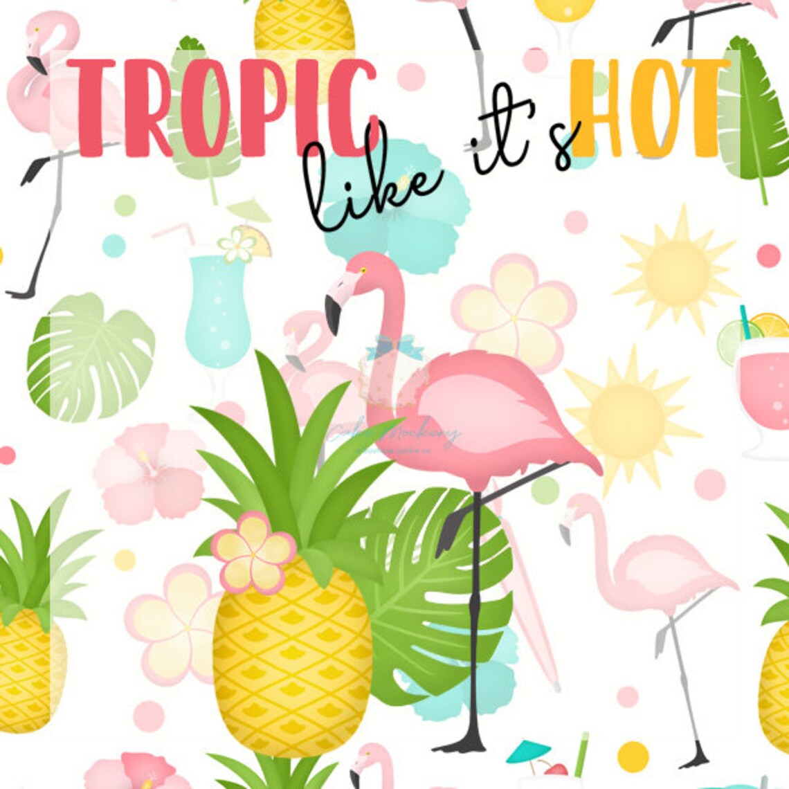 Printable Tag Tropic Like It's Hot 2 Square - Etsy