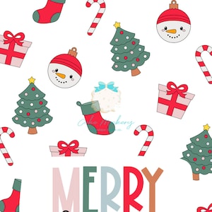 Printable Cookie Card - Merry Christmas - 3.5"x5" - Etsy