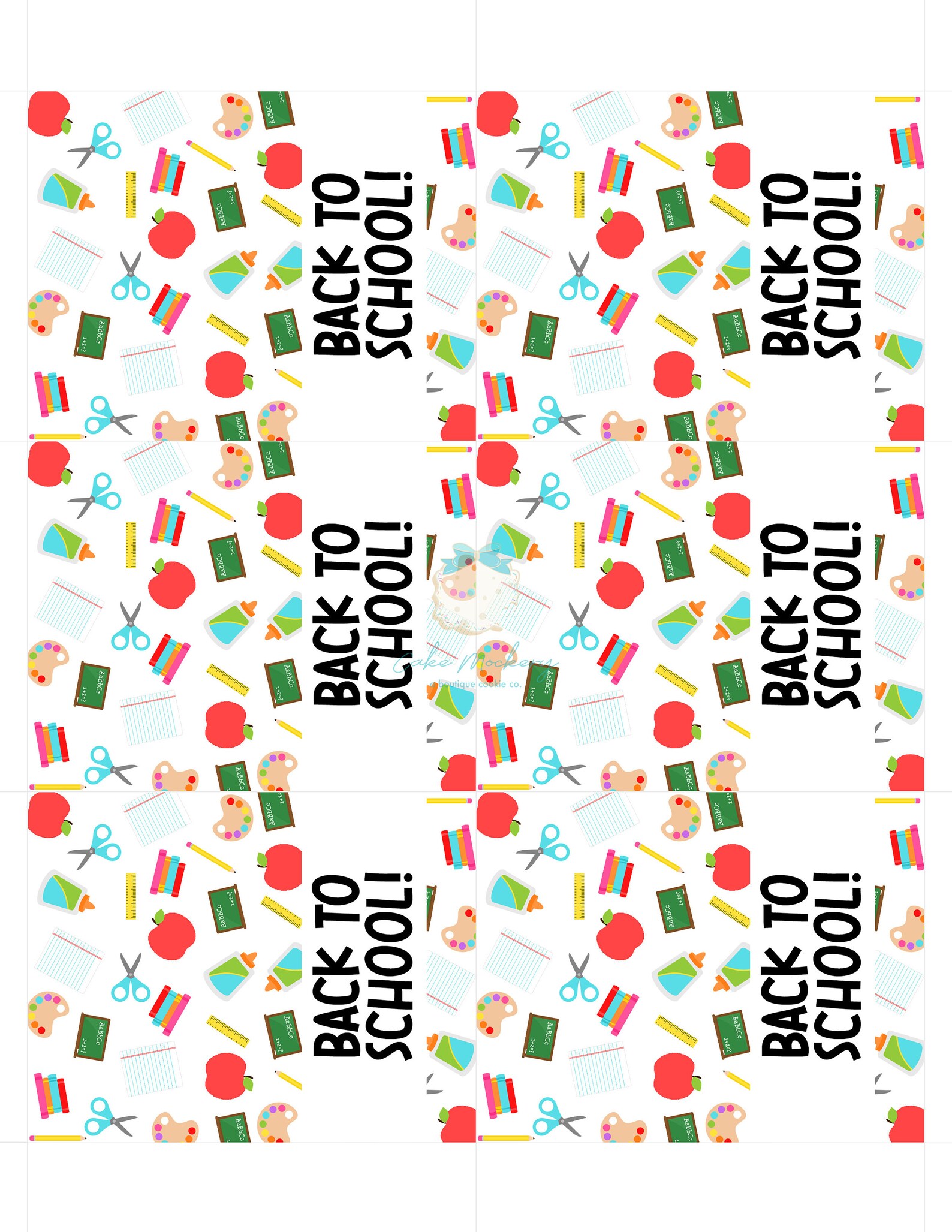 Printable Bag Topper Back to School 3 WIDE BAG - Etsy