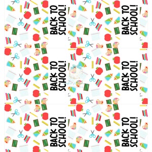 Printable Bag Topper - Back to School - 3" WIDE BAG - Etsy