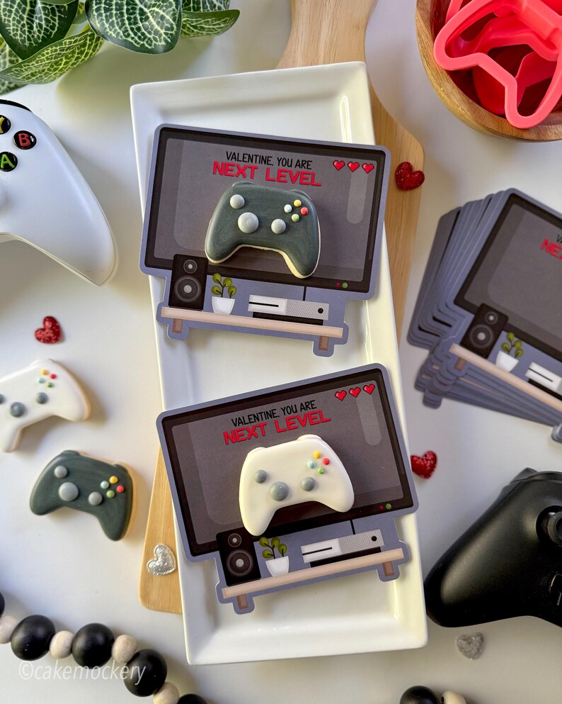 Printed Cookie Card - Video Game - 5"x4.5" - Etsy