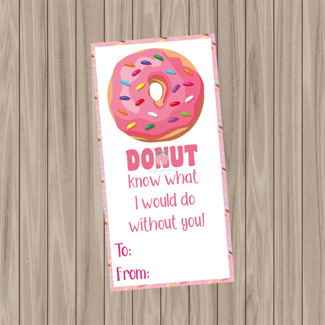 Printable Tag - Donut - 1.5"x3" - Etsy