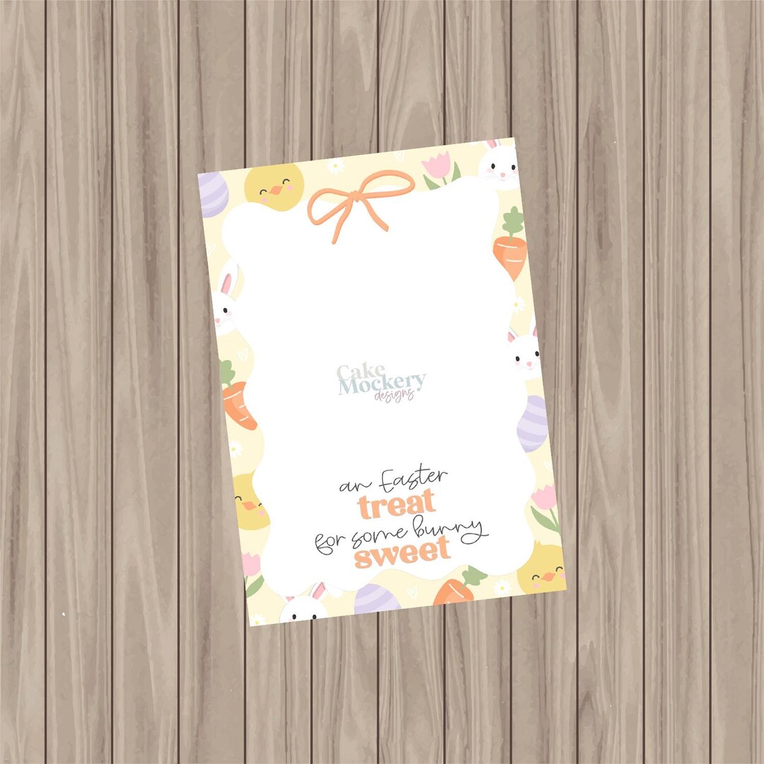 Printable Cookie Card - Easter Treat for Some Bunny Sweet - 3.5"x5" - Etsy