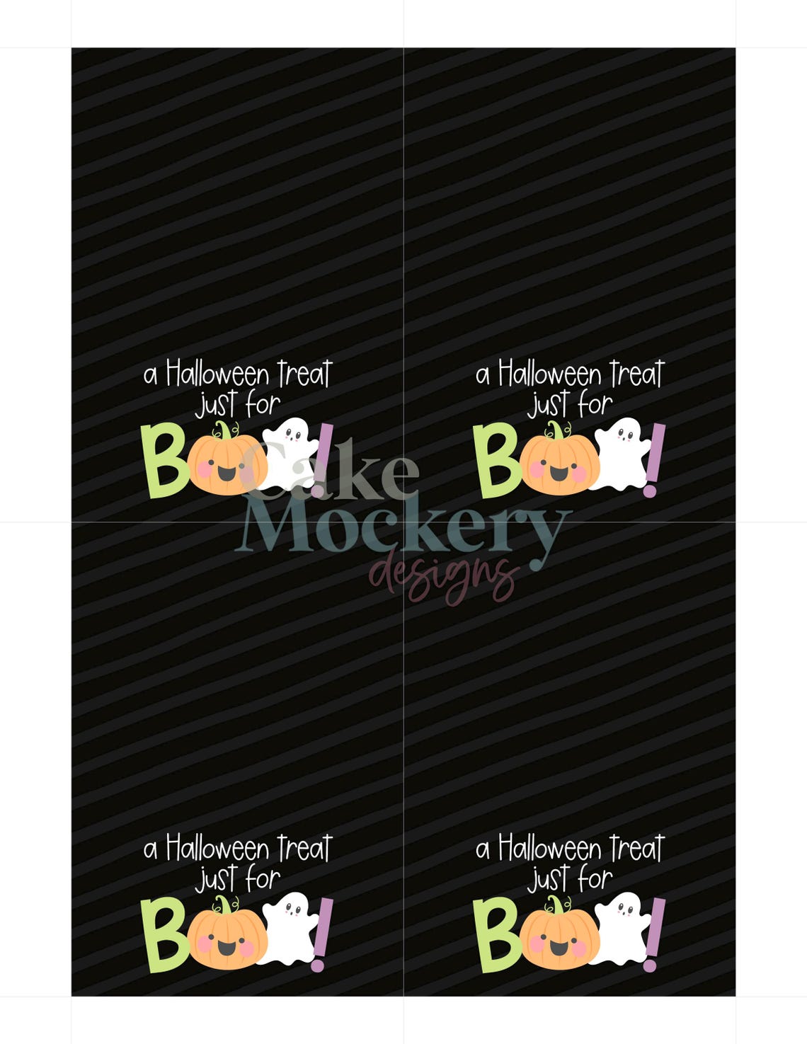 Printable Cookie Card - Treat for Boo! - 3.5"x5" - Etsy