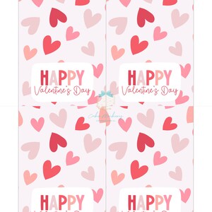 Printable Cookie Card - Happy Valentine's Day - 3.5"x5" - Etsy