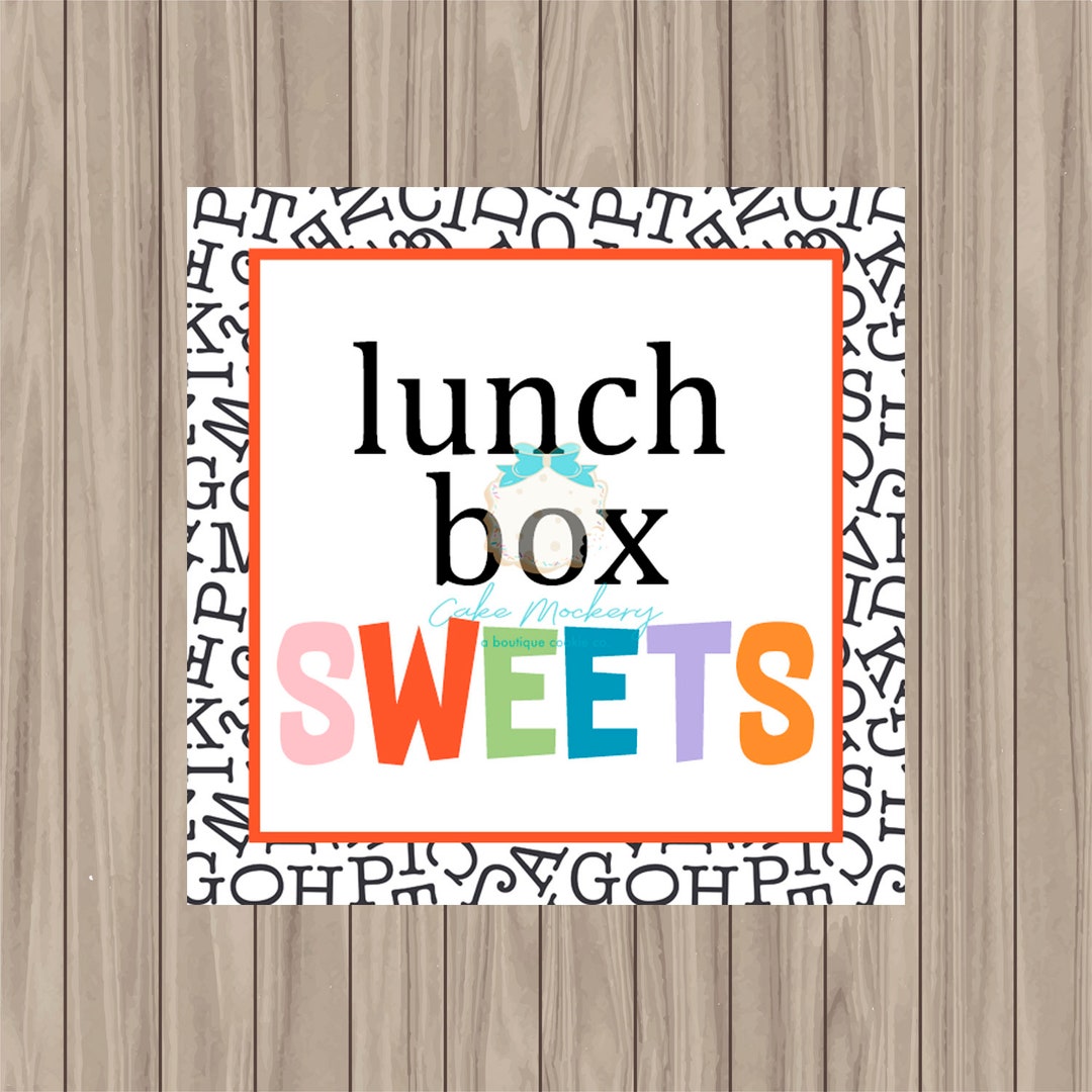 Printable Tag - Lunch Box Sweets - 2" Square - Etsy