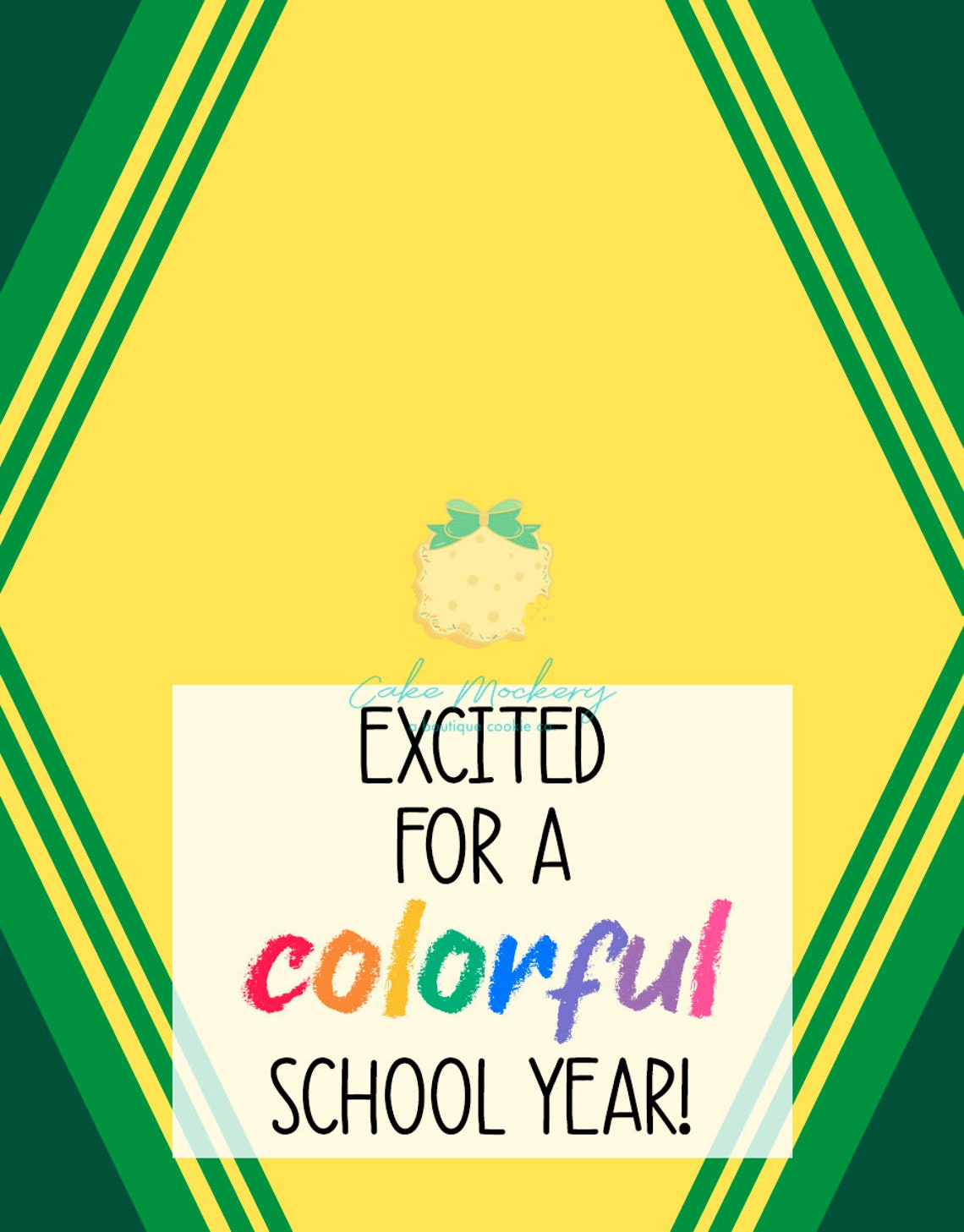 Printable Bag Topper - Crayon - Colorful Year - 3.125" Wide X 4" Tall ...