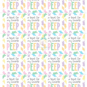 Printable Tag - Treat for My Favorite Peep - 2" Square - Etsy