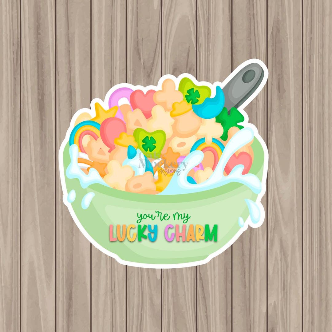 Printed Cookie Card - Die-cut Lucky Charm Bowl - 5.25"x 5.25" - Etsy