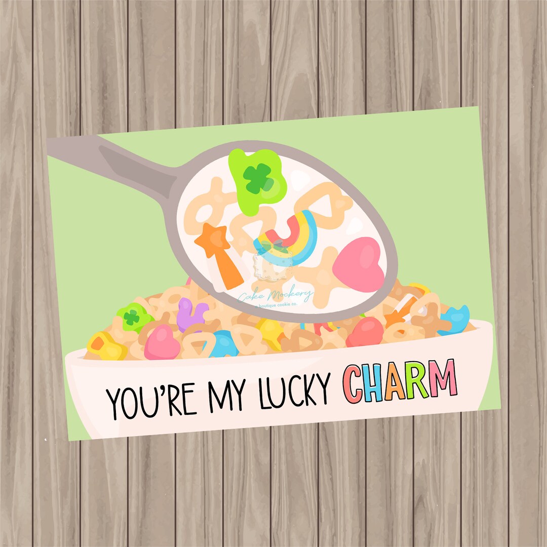 Printable Cookie Card - You're My Lucky Charm - 3.5"x5" - Etsy