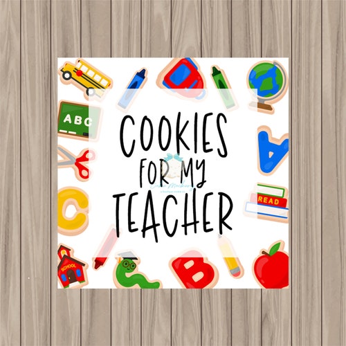 Thank You Printable Tags Teacher Gift Tags Cookie Tags | Etsy
