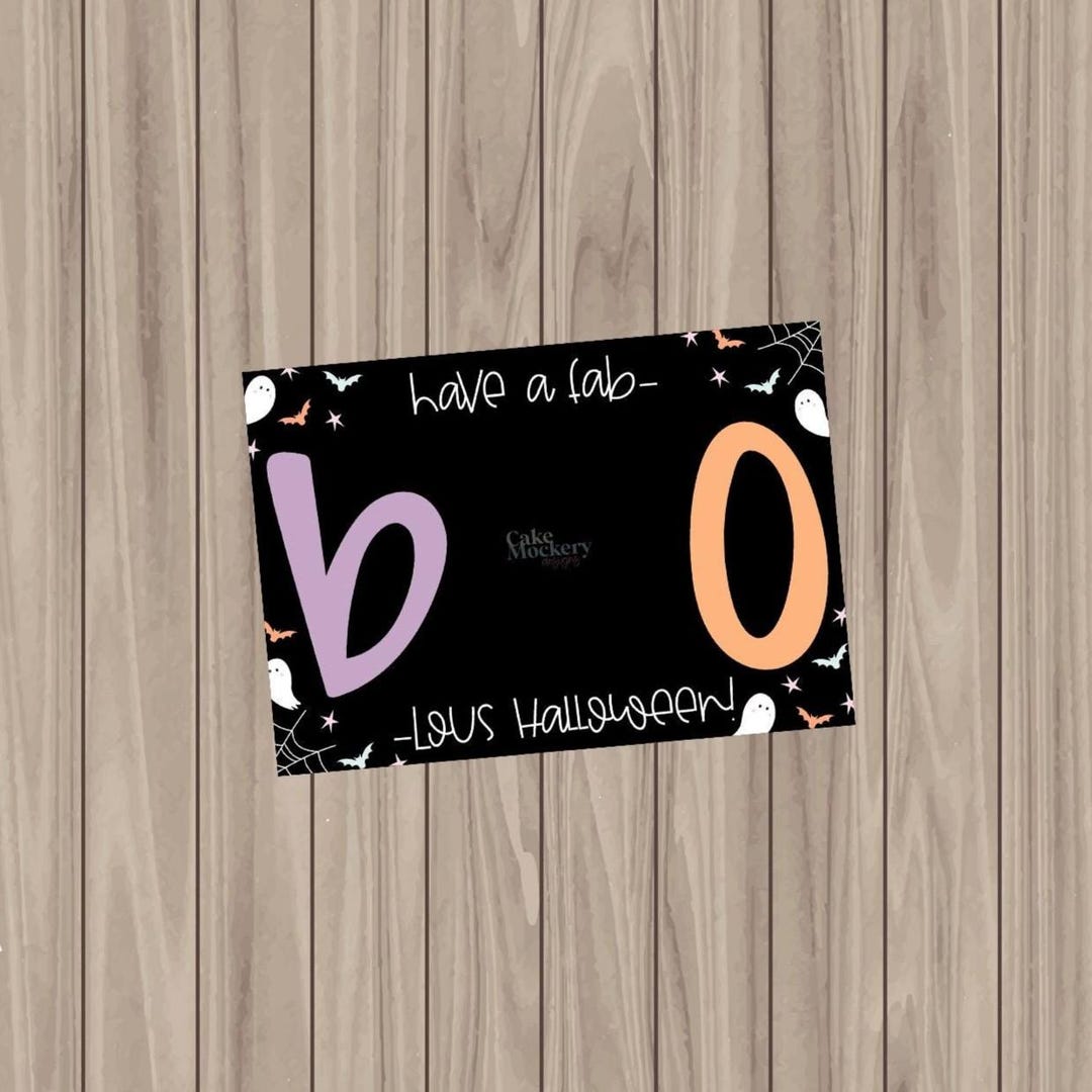 Printable Cookie Card - You Are FAB-BOO-LOUS - 3.5"x5" - Etsy
