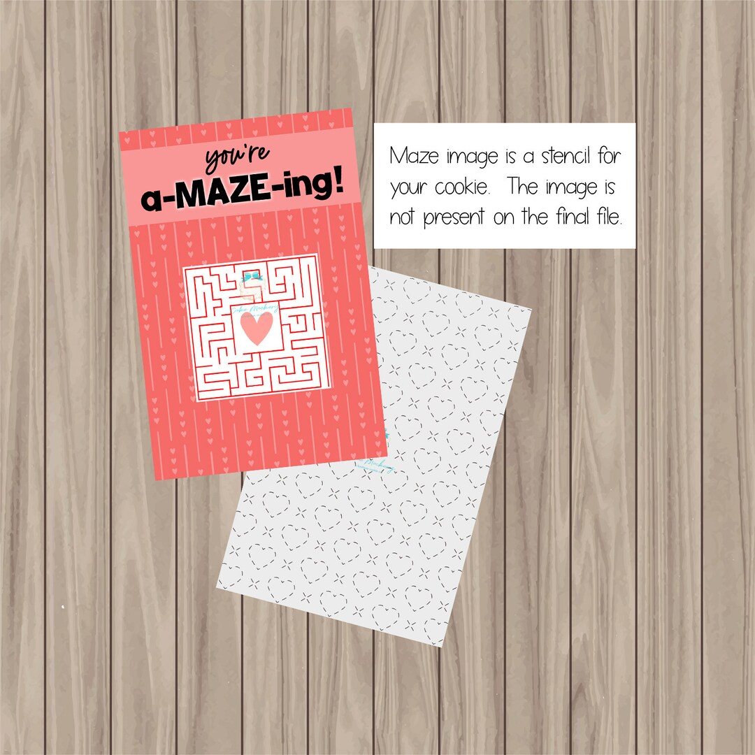 Physical Pre-printed and Pre-cut Card - You're Amazing Cookie Card & Stencil - 4"x6" - Etsy