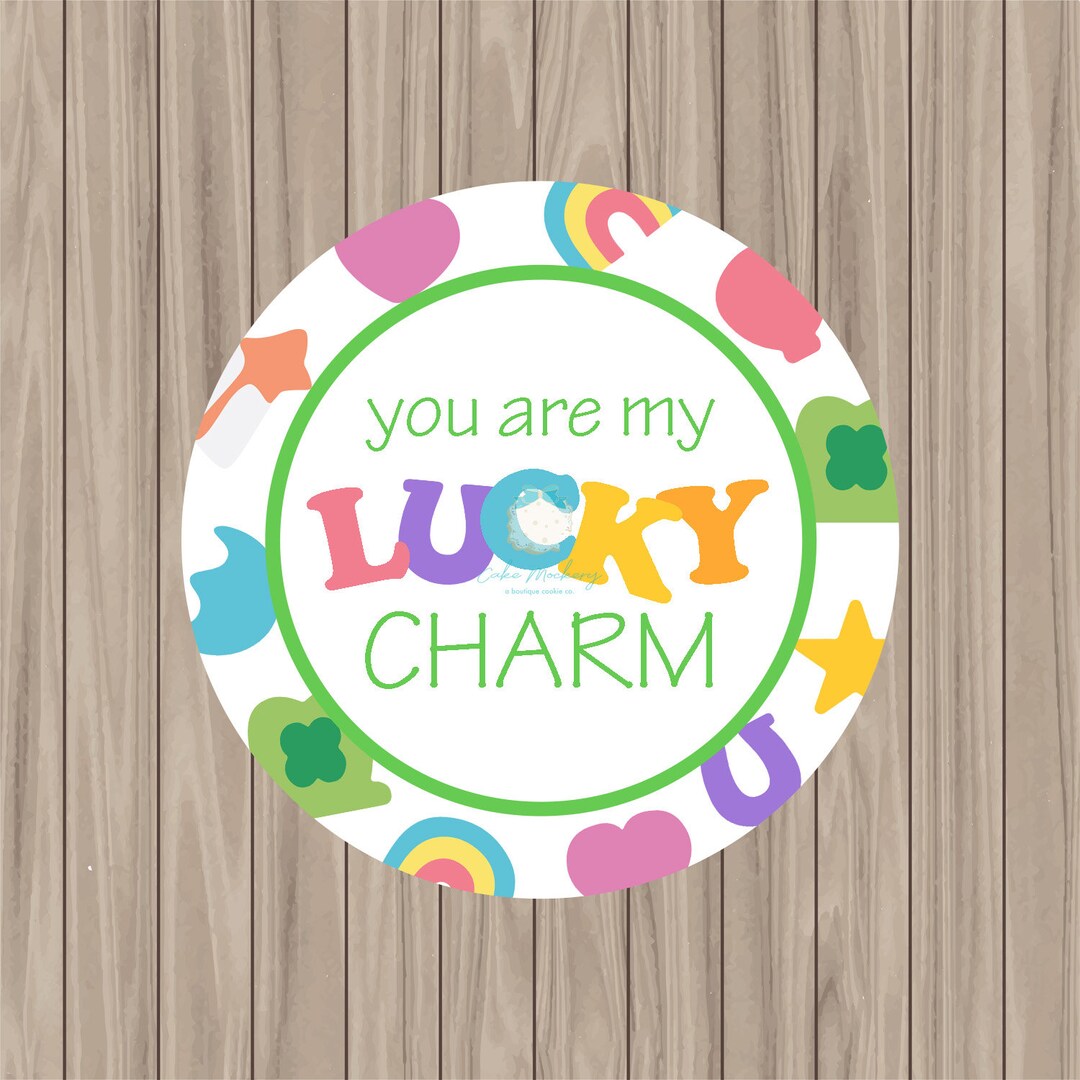 Printable Tag - Lucky Charm - 2" Circle - Etsy