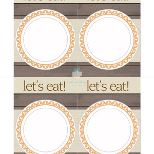 Printable Cookie Card - Let's Eat (plate) - 3.5"x5" - Etsy
