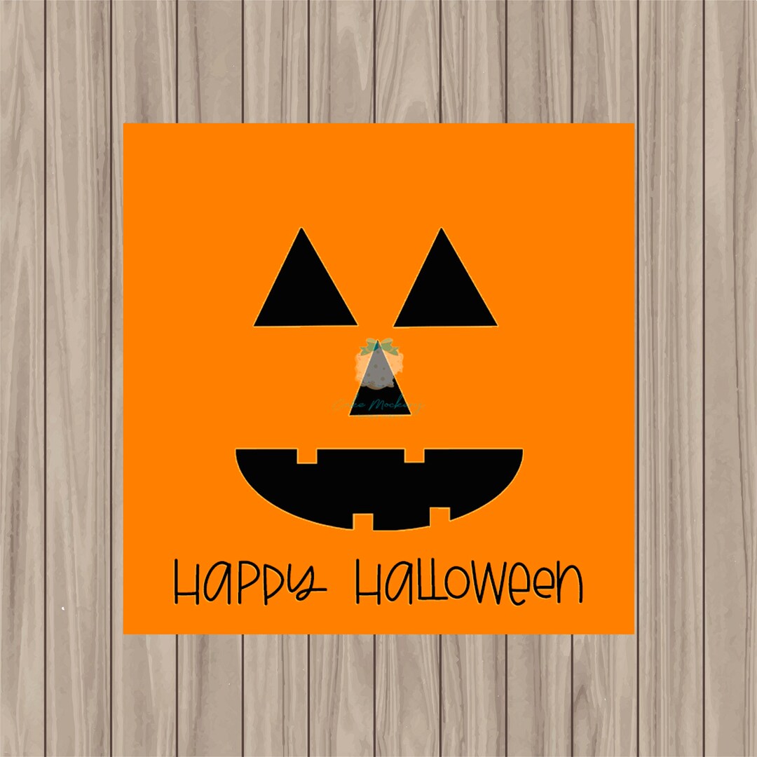 Printable Tag - Jack O'lantern Tag - 2" Square - Etsy