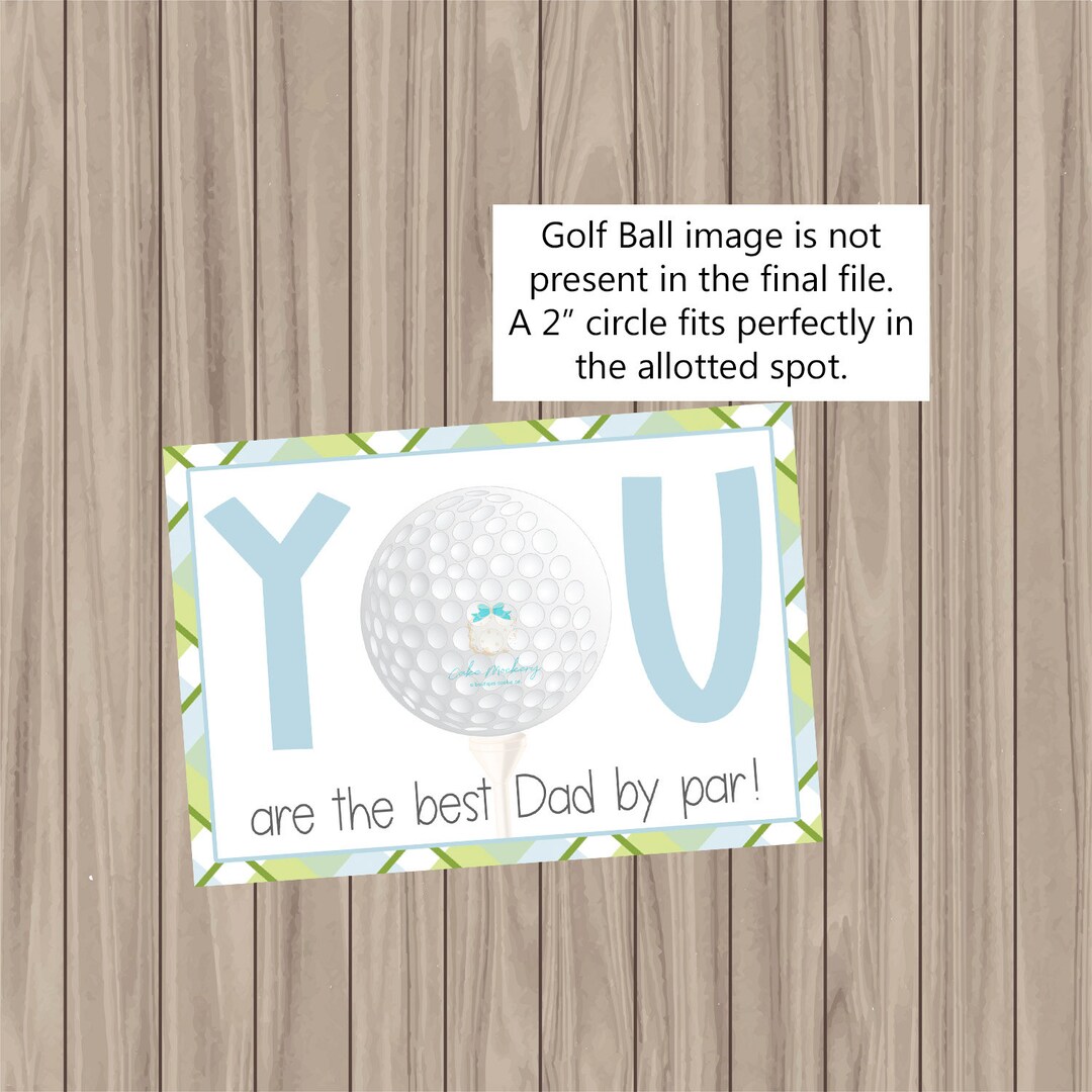 Printable Cookie Card - Best Dad by Par - 3.5"x5" - Etsy
