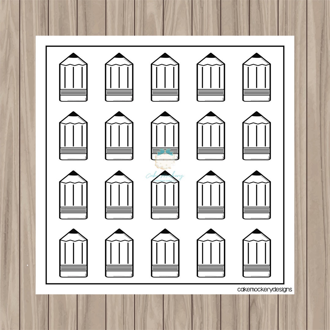 Icing Transfer Sheets - Teacher/school Set (pencil, Apple, Coffee ...