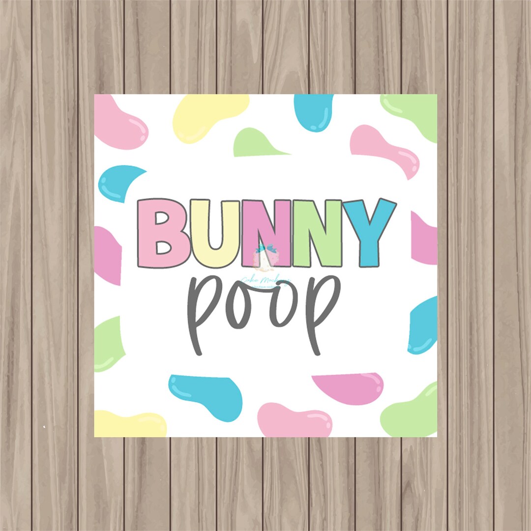Printable Tag - Bunny Poop - 2" Square - Etsy